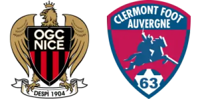 Nice Clermont estatísticas | Ligue 1 | 25 fevereiro 2024
